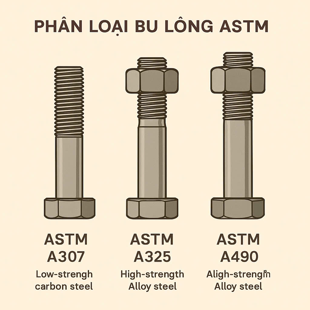 Phân Loại Bulong ASTM - Nam Viet Metal Products